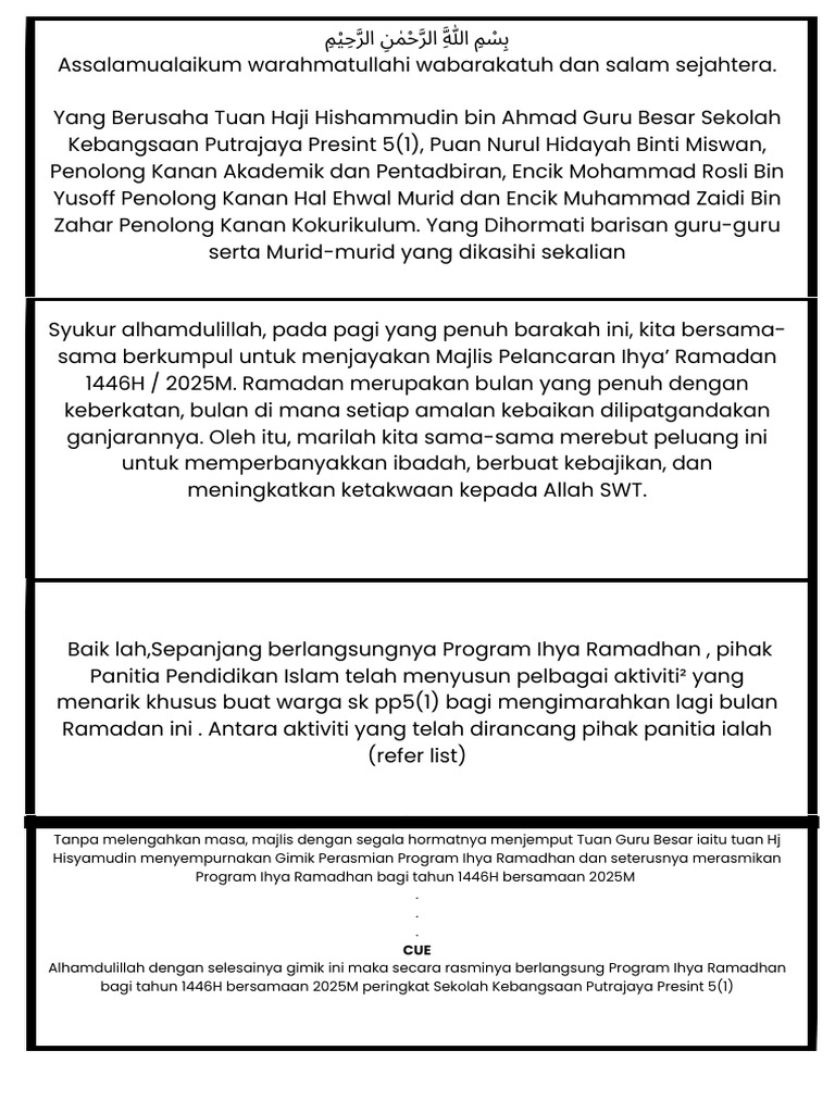Syukur Alhamdulillah, Pada Pagi Yang Penuh Barakah Ini, Kita Bersama-Sama Berkumpul Untuk ...