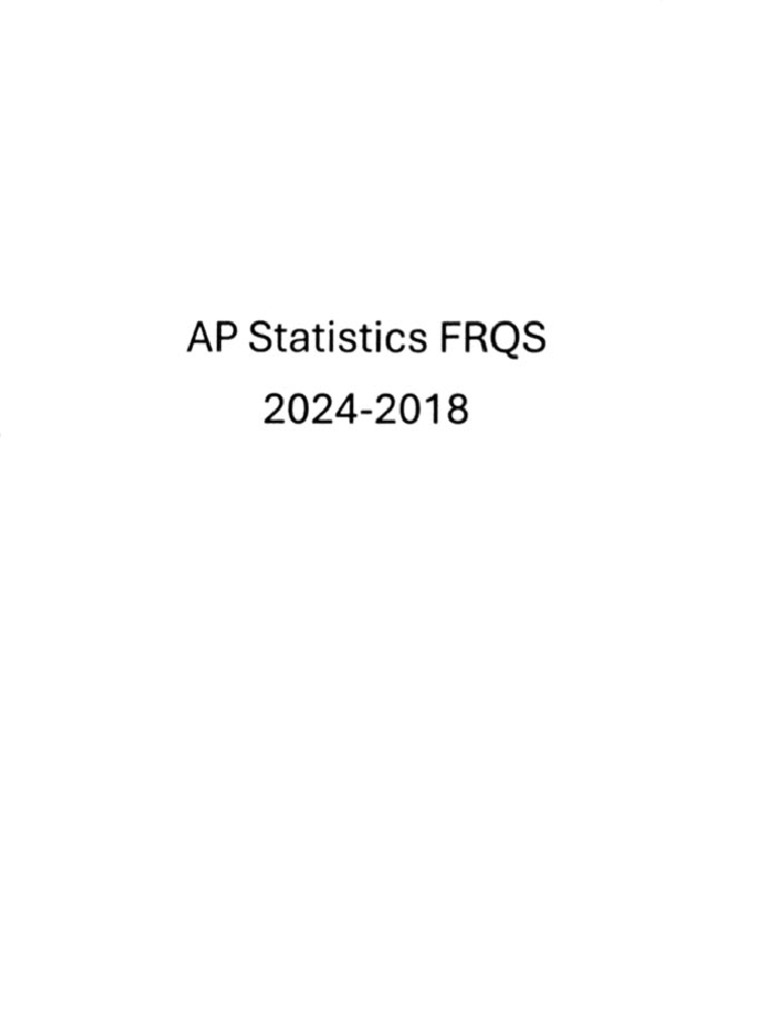 AP FRQ 2024 Packet | PDF