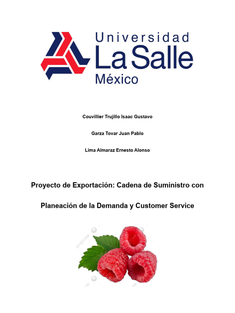 Proyecto de Exportación Frambuesas | PDF | Logística | Mercado (economía)