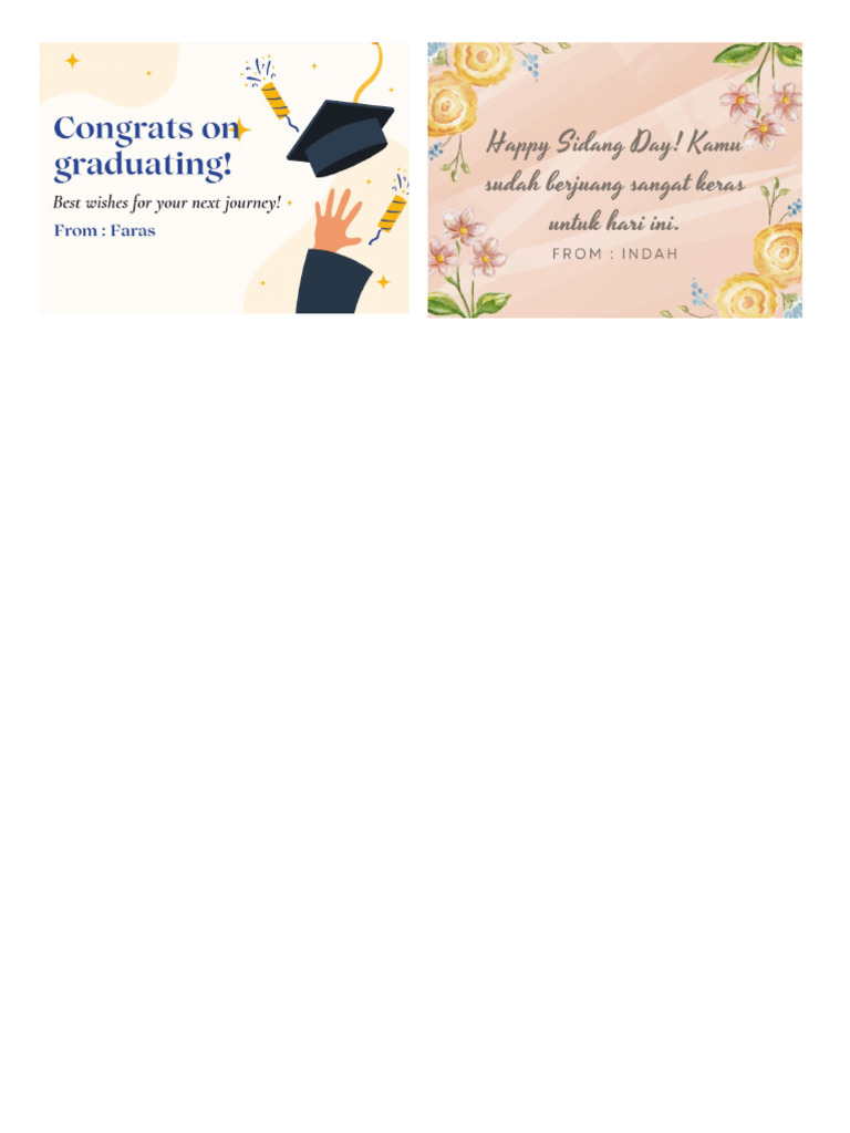 Kartu Ucapan Pesenan Bu Nisa | PDF