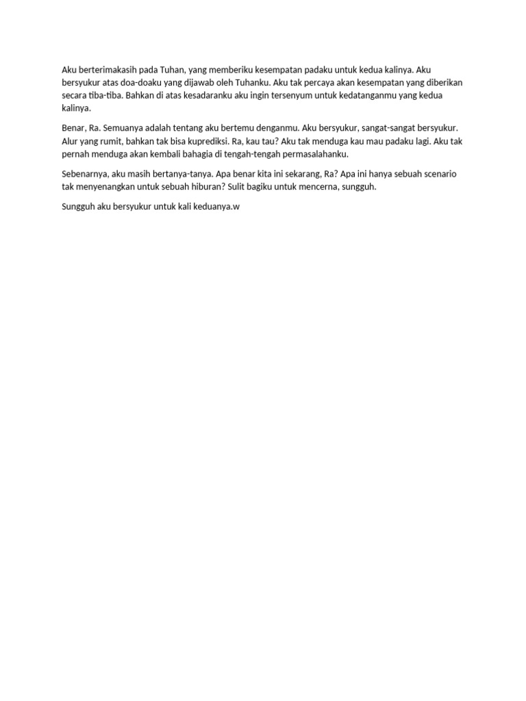 Aku Berterimakasih Pada Tuhan | PDF