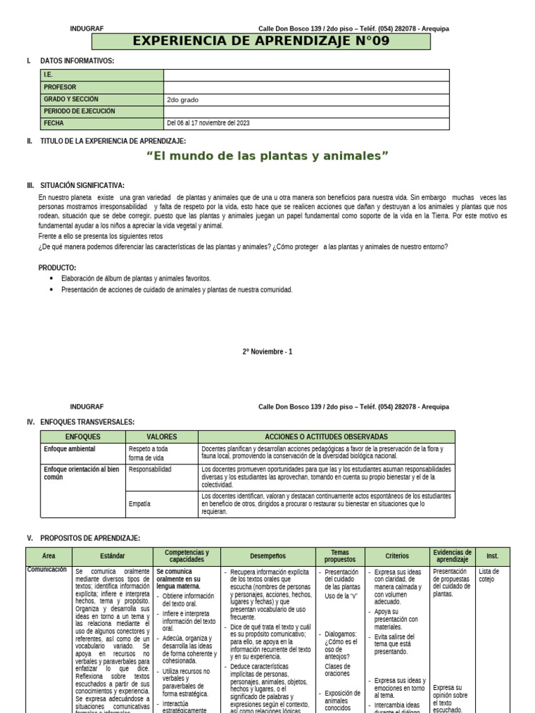 2°_GRADO_-_EXPERIENCIA_DE_APRENDIZAJE_N°09 | PDF | Sustracción | Aprendizaje