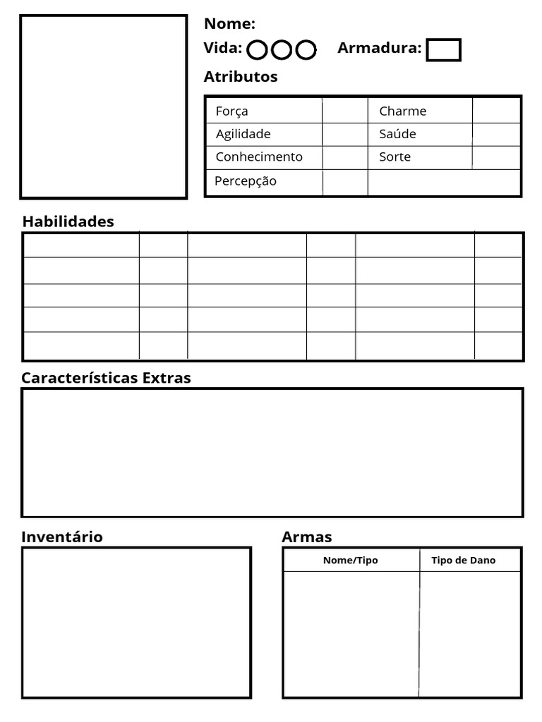 Window Character Sheet-1 | PDF
