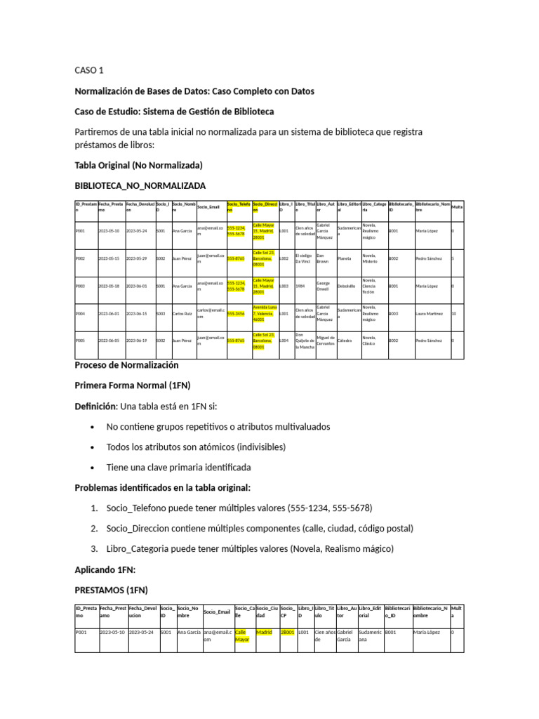 Caso1 Solo | PDF | Bases de datos | Recuperación de información