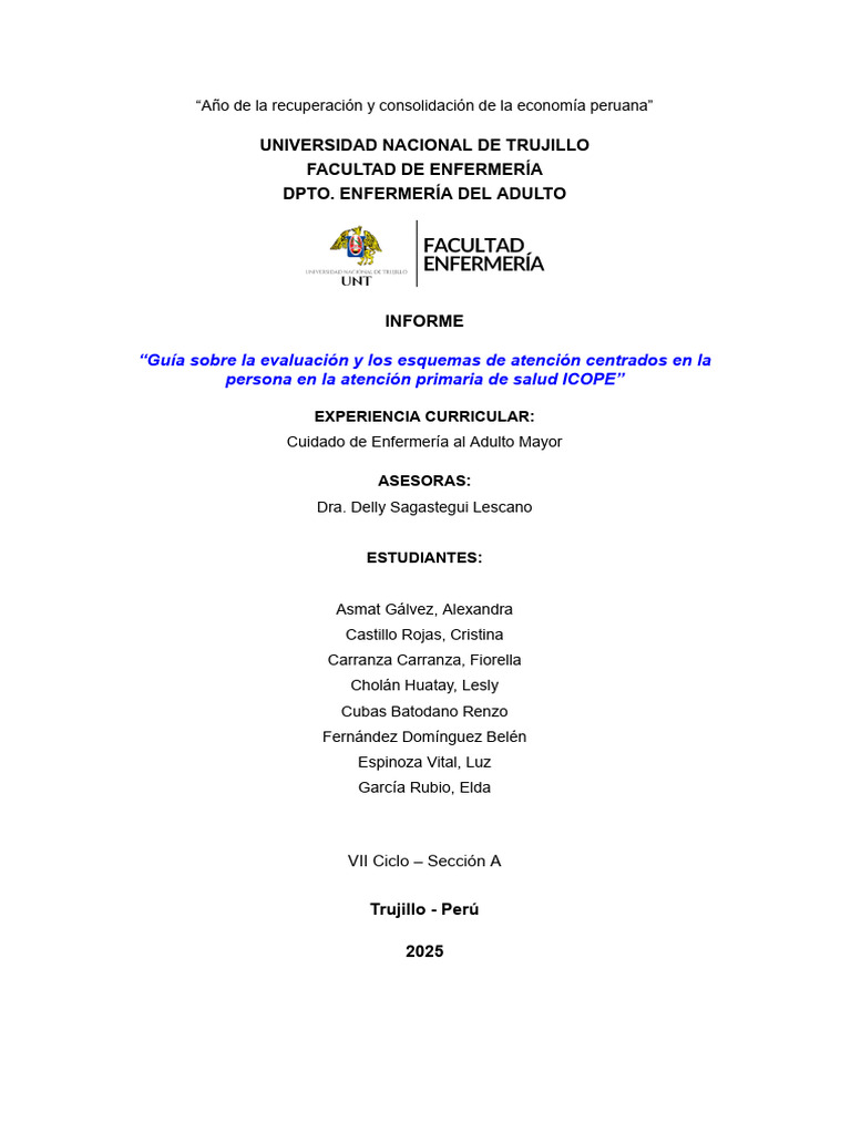 Tarea 2 - Icope Informe | PDF | Enfermería | Escuchando