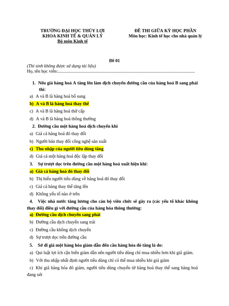 Trắc nghiệm và BT KTH | PDF