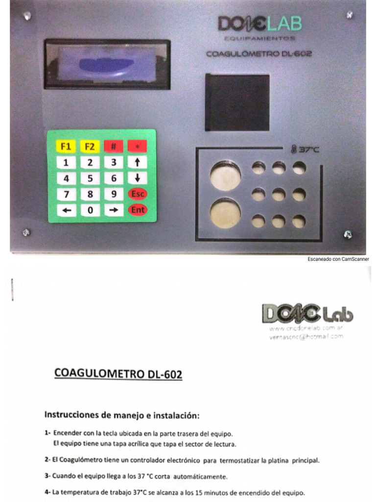 Coagulómetro DL 602 | PDF