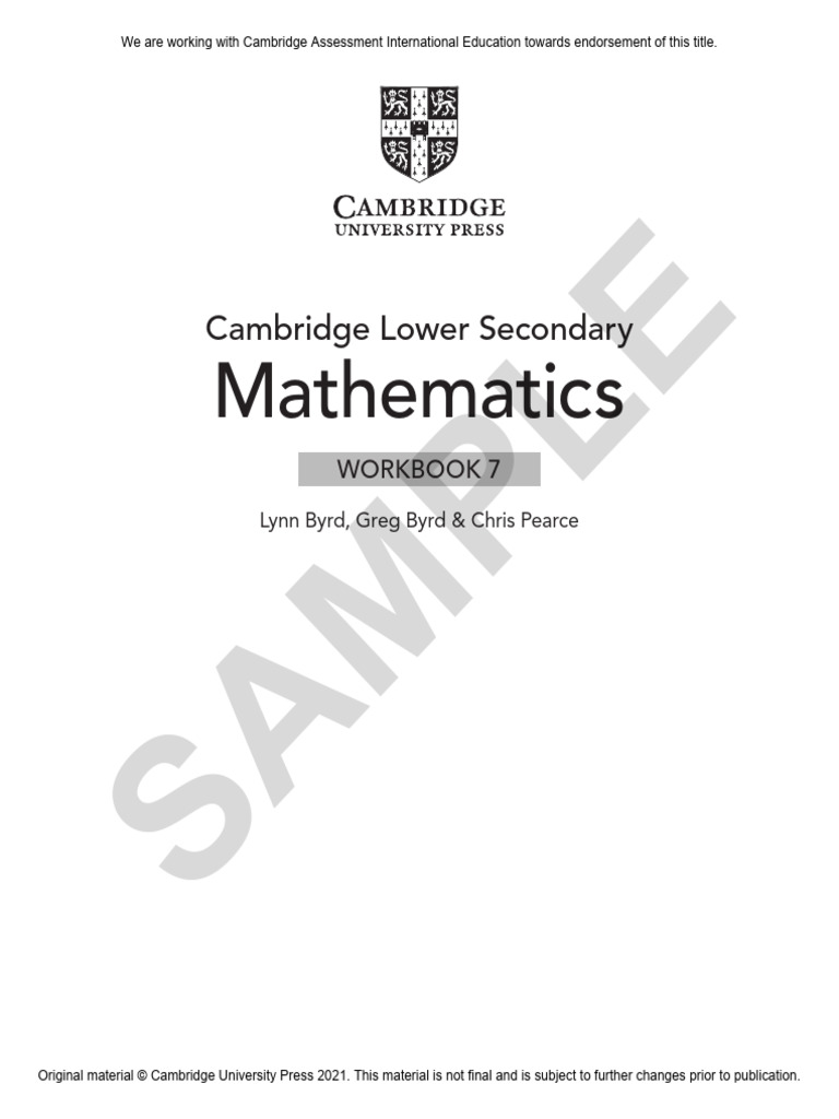 (Mathematics) Workbook 7 - Cambridge Lower Secondary | PDF ...