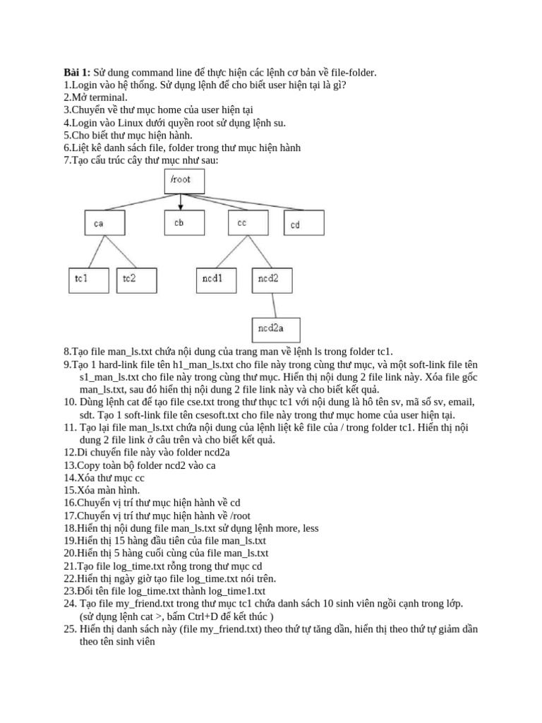 Bai Tap Linux He Thong Tap Tin | PDF