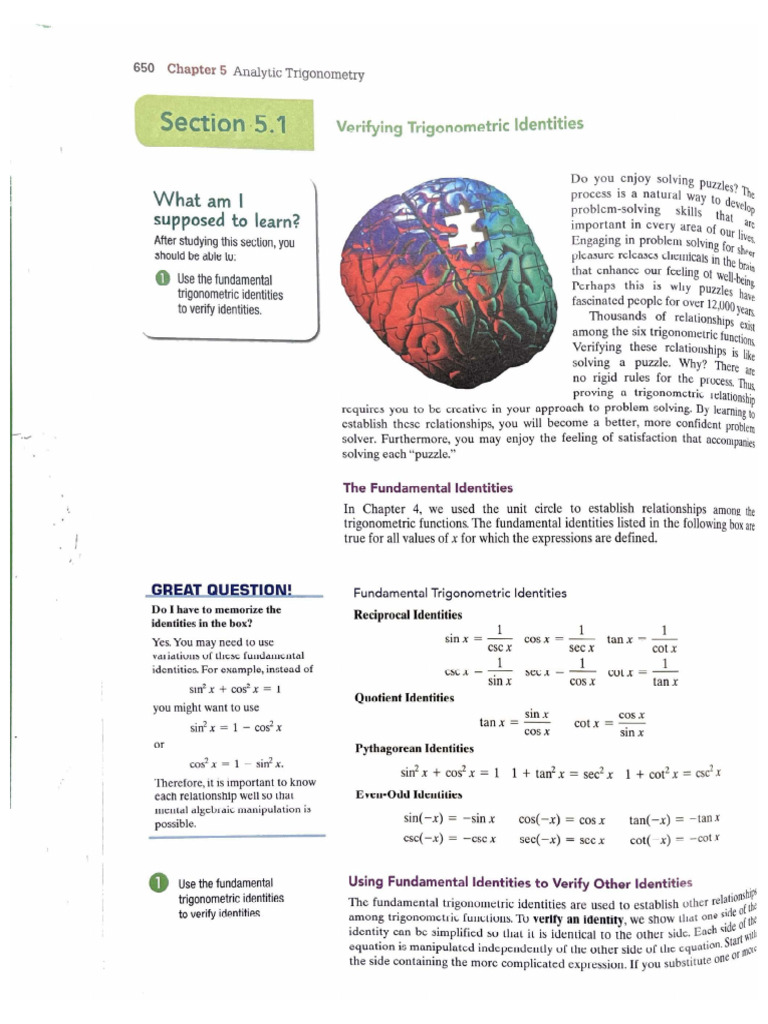 Ch+3.12+Textbook+Part+A+(Trigonometrical+identities) | PDF