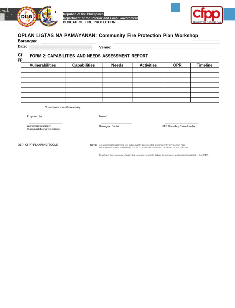 Community Fire Protection Workshop Tool | PDF