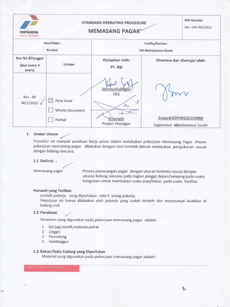 Memasang Pagar | PDF