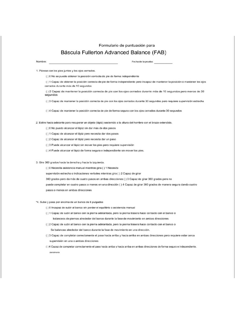 Escala Fullerton | PDF