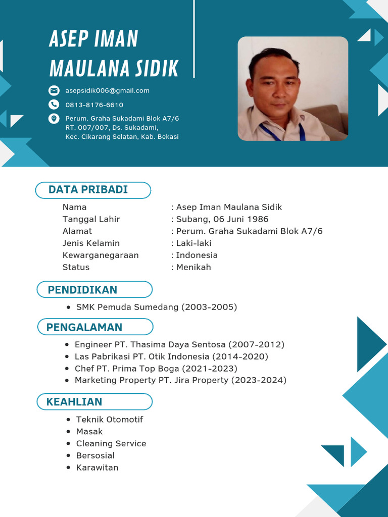 CV Asep Iman Maulana Sidik | PDF