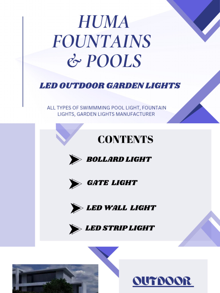 LED Outdoor Garden Lighting Solutions | PDF | Light Emitting Diode ...