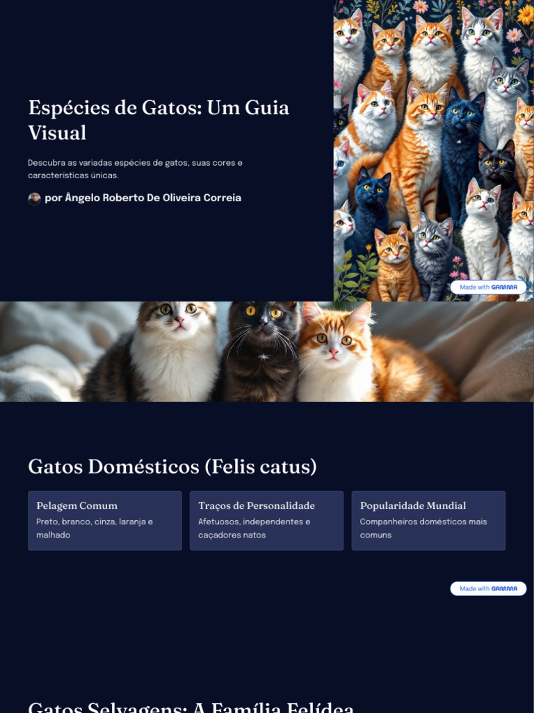 Especies de Gatos Um Guia Visual | PDF | Gatos | Tigre