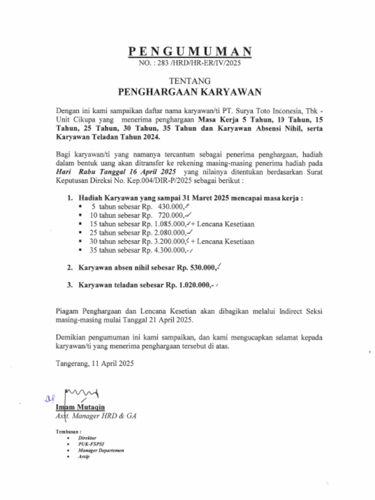 Pengumuman | PDF