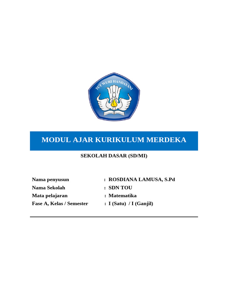 Modul Ajar MTK 4 | PDF
