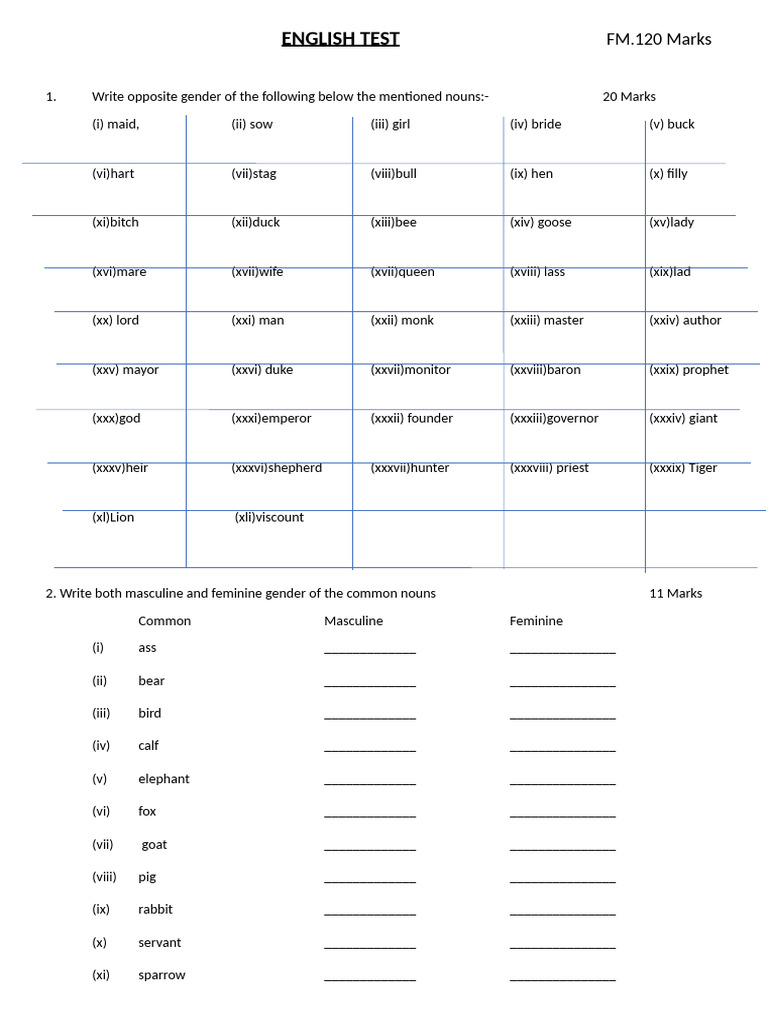 English Test 1 | PDF