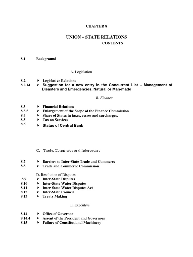Union - State Relations: A. Legislation | PDF | Supreme Courts ...