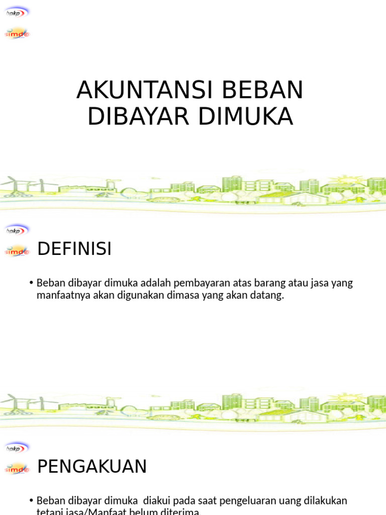 Pengertian dan Jurnal Beban Dibayar Dimuka | PDF