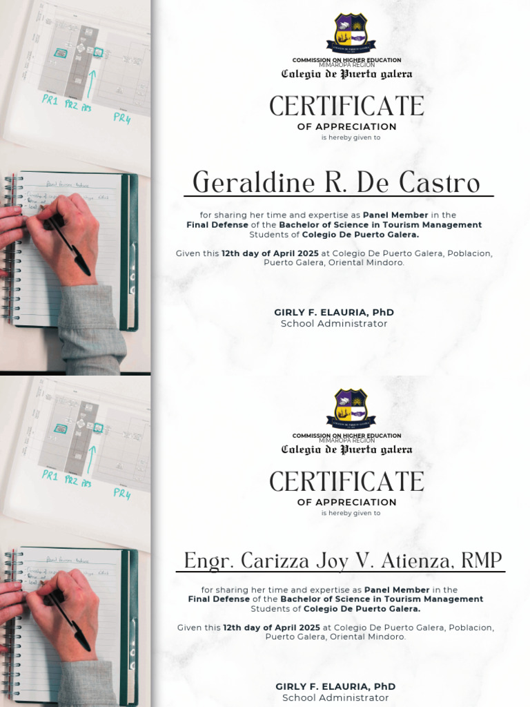 Panelists Final Defense Cert | PDF