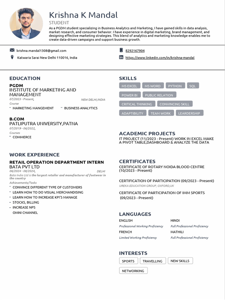 Krishna RESUME Â ¡ - Krishna Mandal | PDF | Business Process | Data ...