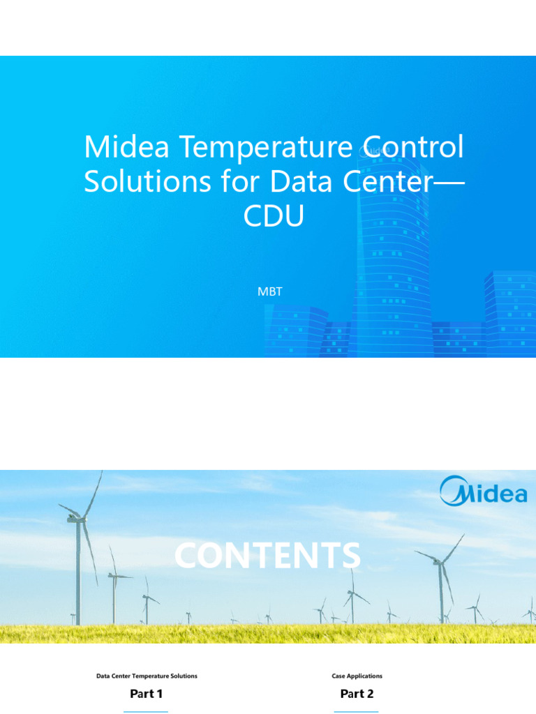 Midea CDU Solutions for Data Centers | PDF | Data Center | Air Conditioning