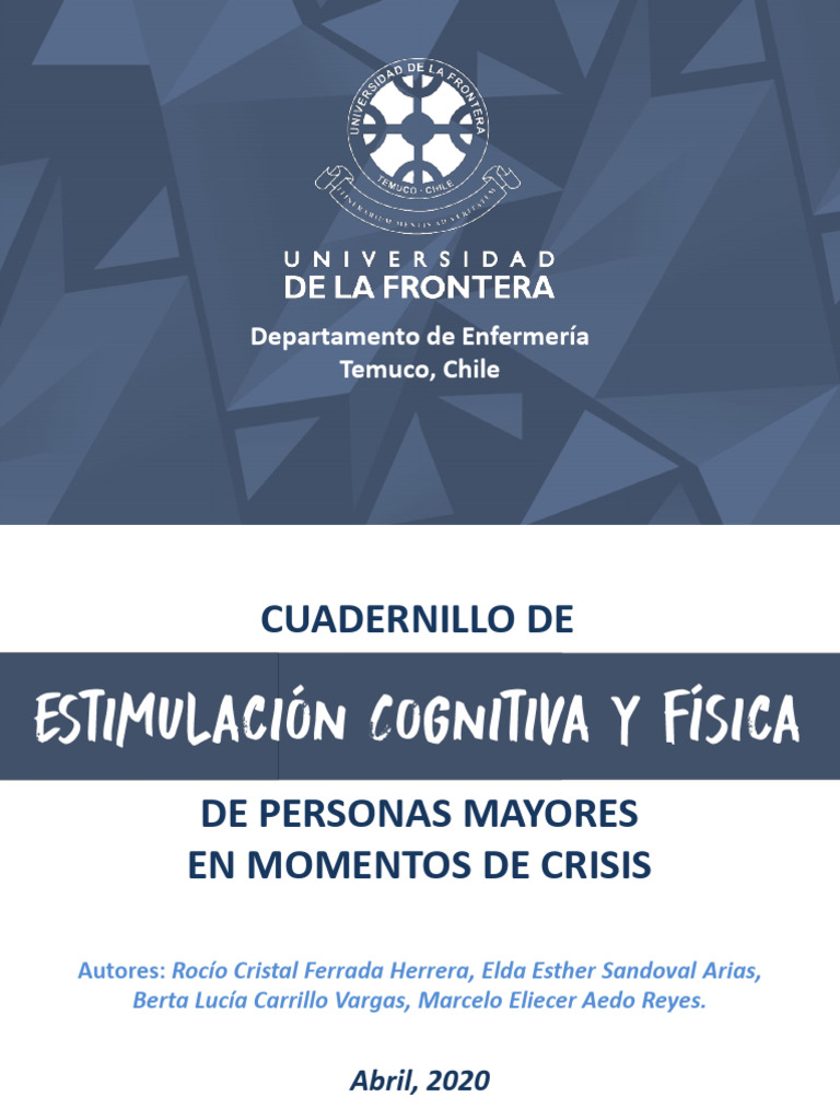 Cuadernillo Estimulación Cognitiva Adultos Mayores | PDF | Enfermería | Memoria