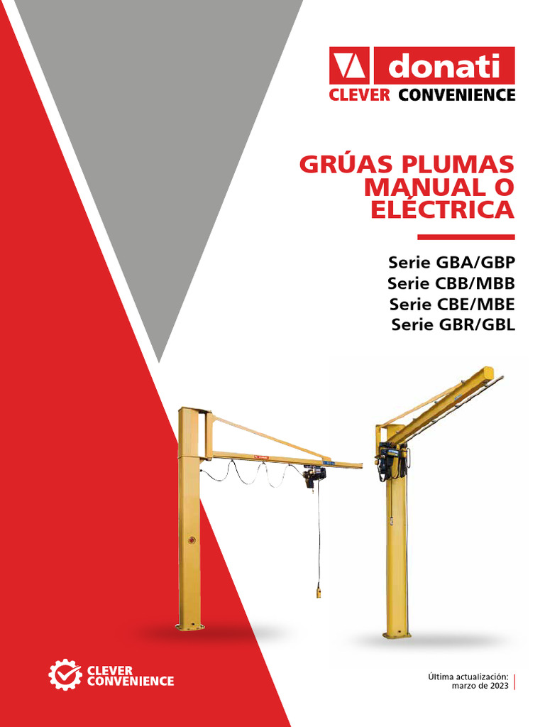 Brochure GRU A BANDIERA_ES-24_03_1 | PDF | Engranaje | Grúa (máquina)