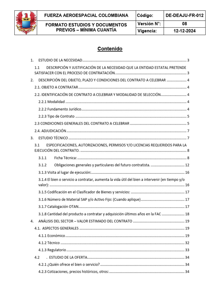ESTUDIO PREVIO Y DOCUMENTOS ANEXOS | PDF | Derechos humanos | Seguridad y salud ocupacional