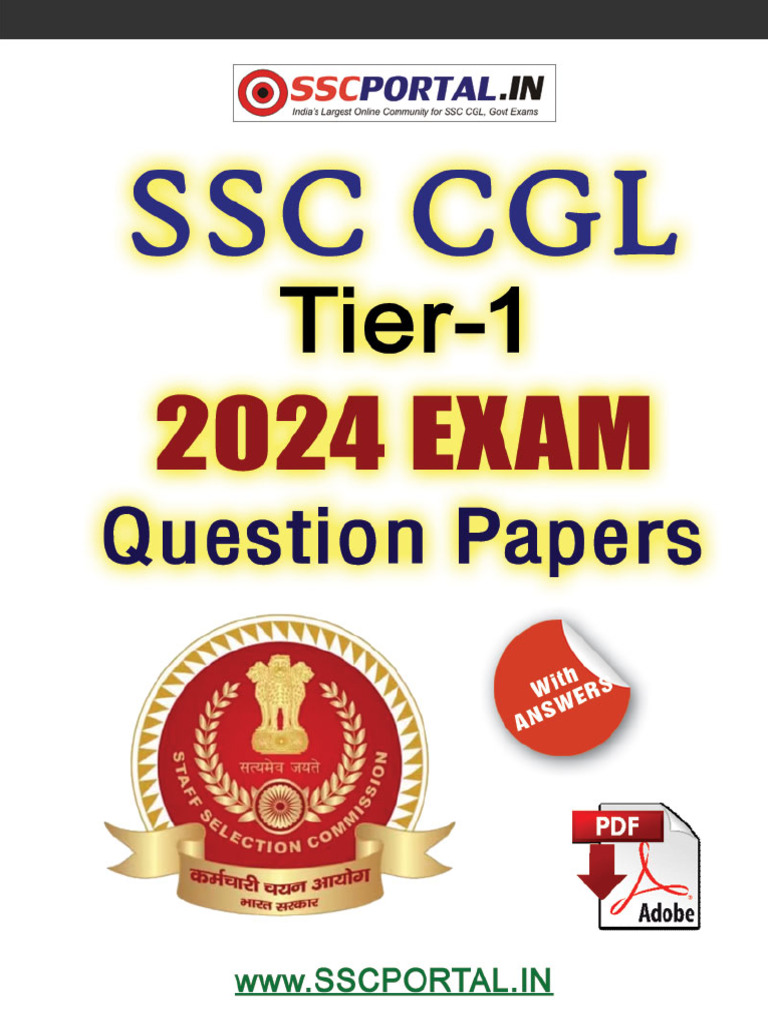 SSC CGL 2024 Tier 1 Question Paper | PDF