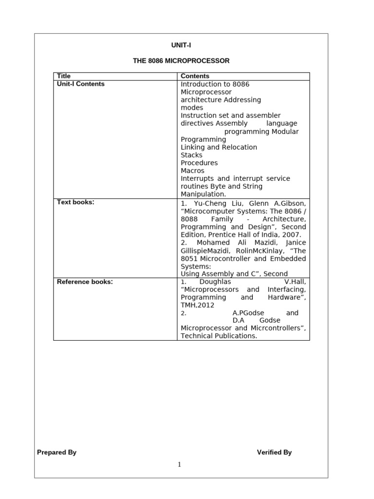 EC6504 Unit 1 Updated Notes | PDF | Microcontroller | Central ...