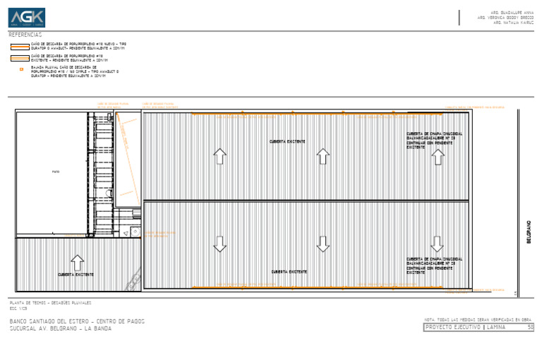 58 - Planta de Techos - Desagues Pluviales | PDF