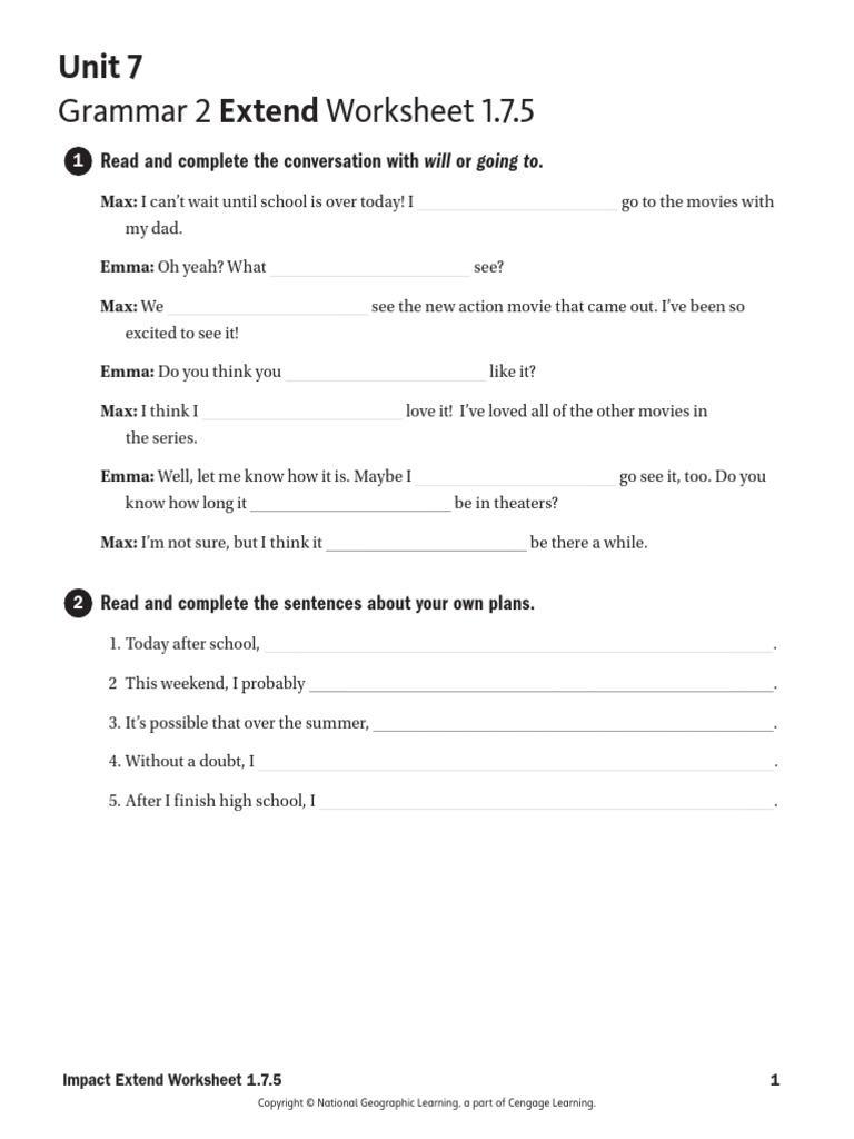 Owi l01 U07 05 Worksheet | PDF