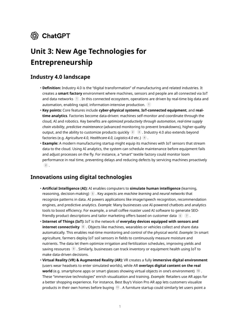 Unit 3 - New Age Technologies For Entrepreneurship | PDF | Cloud ...