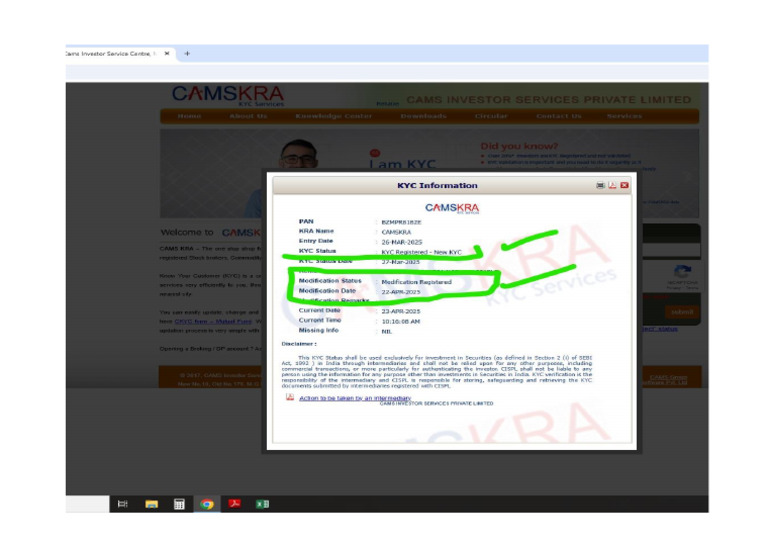 CPGRS Case Kyc Status Registered With Cams Kra | PDF