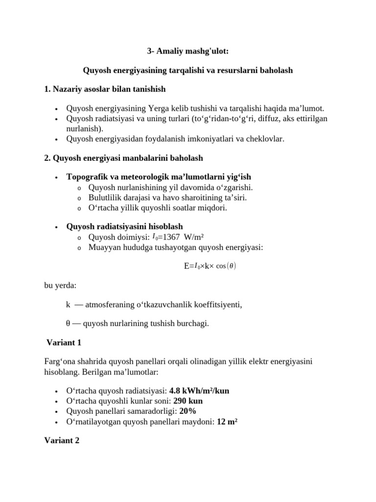 3-Shamol Amaliy | PDF