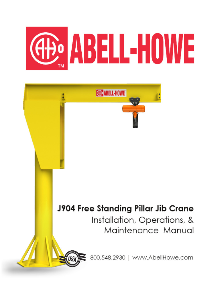 J904 Pillar Jib Crane Manual | PDF