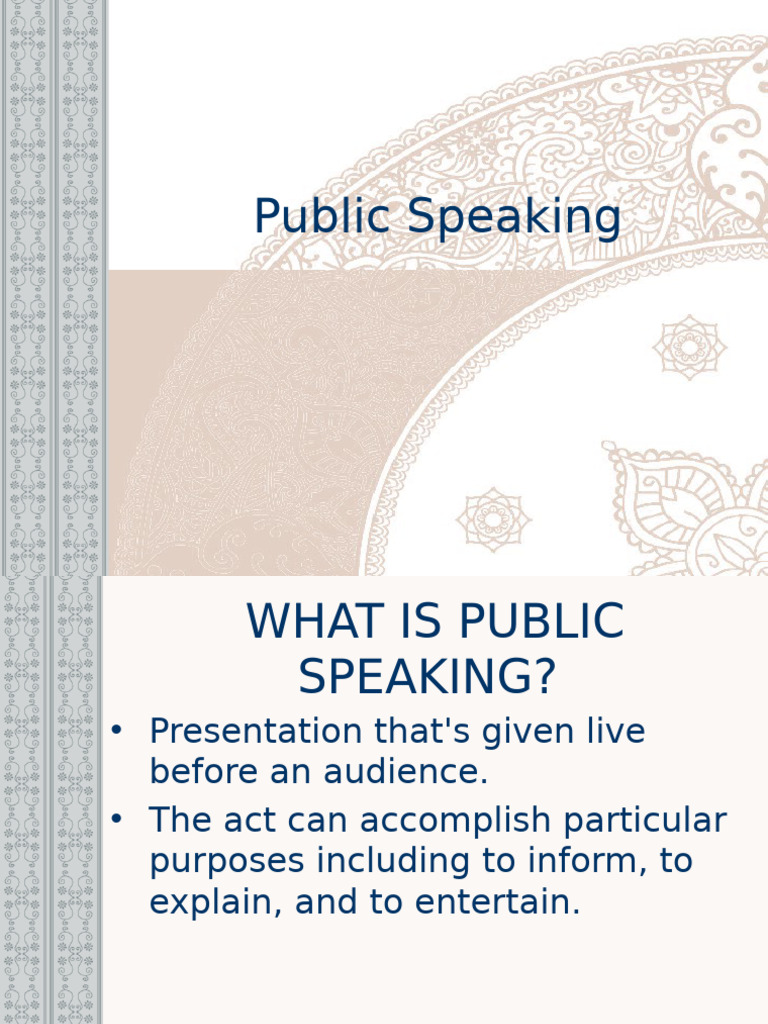 Public Speaking Final | PDF