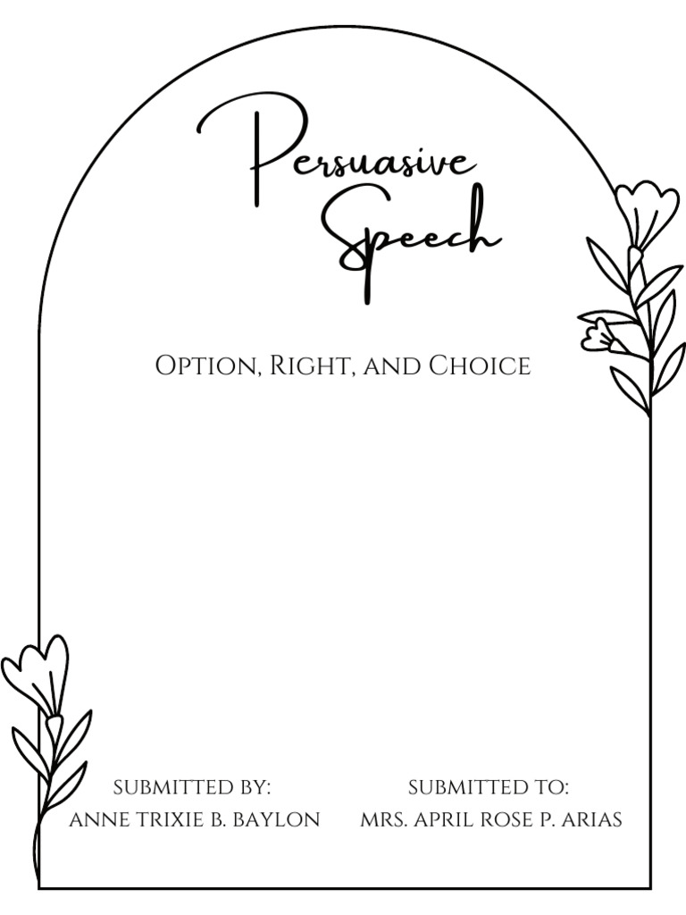Persuasive Speech | PDF