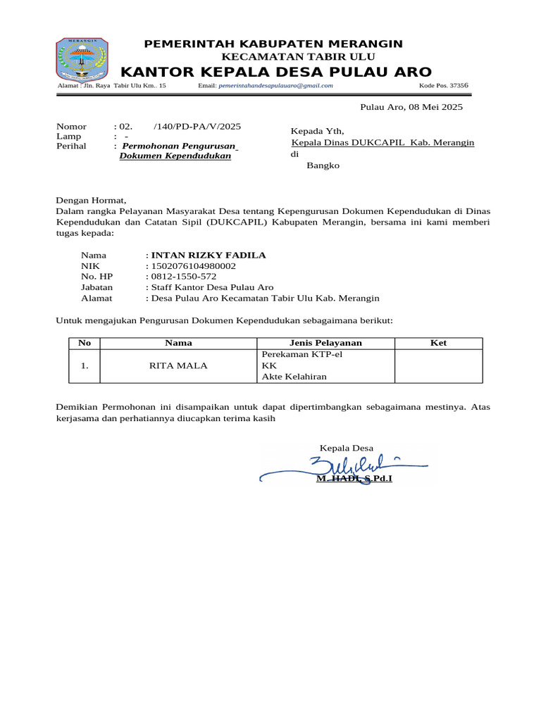 Permohonan Capil | PDF