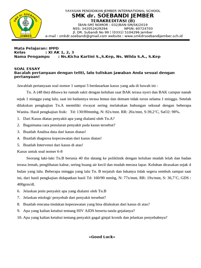 Soal Ippd Xi Ak 1,2,3 | PDF