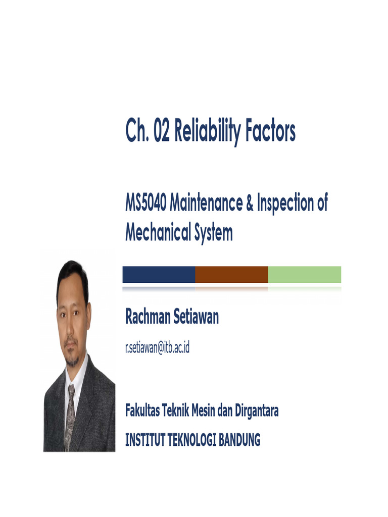 MS5040 - Ch 02 Reliability Factors | PDF | Reliability Engineering ...