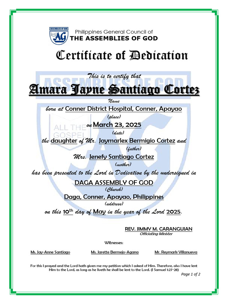 Marriage Certificate Revised 2016 | PDF