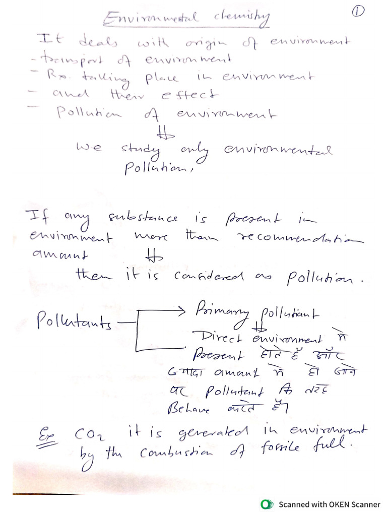 Environmental Chemistry | PDF