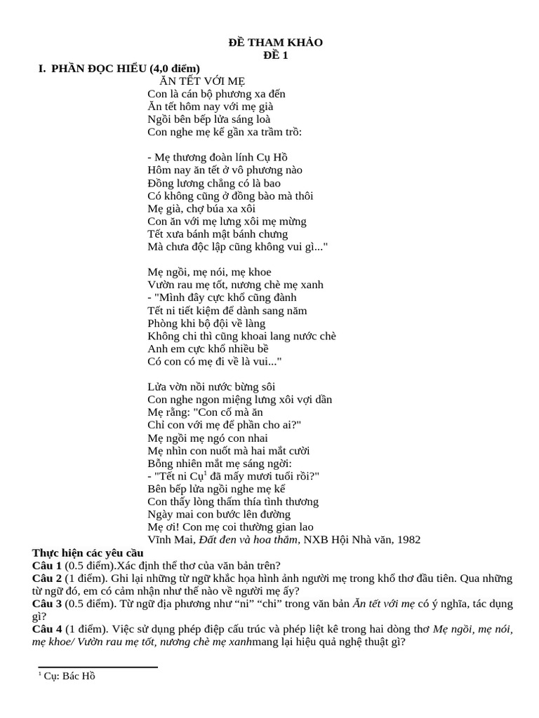 ĐỀ THAM KHẢ1 | PDF