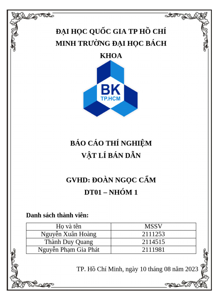 BCTNVLBD - DT01 - Nhóm 1 | PDF