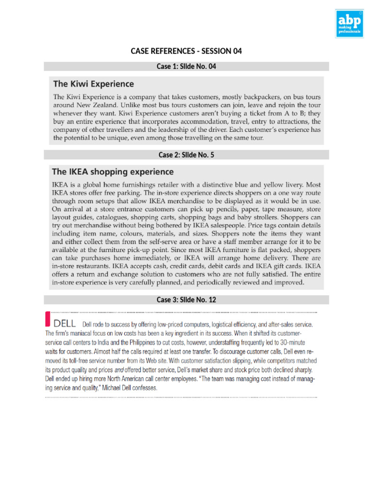 Case References - Session 04 | PDF