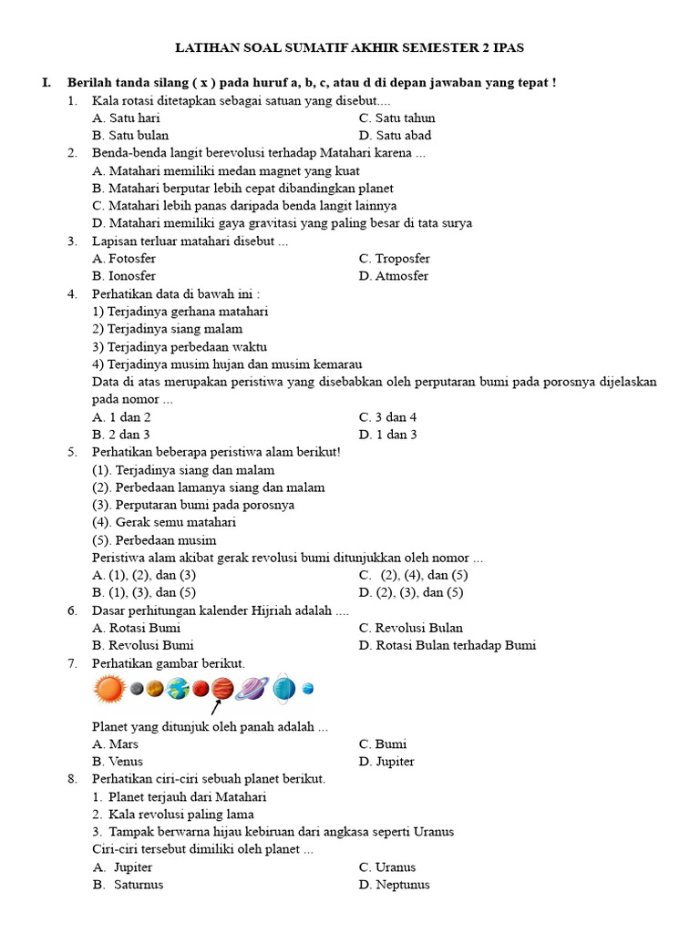 Soal Latihan Sas Ipas | PDF